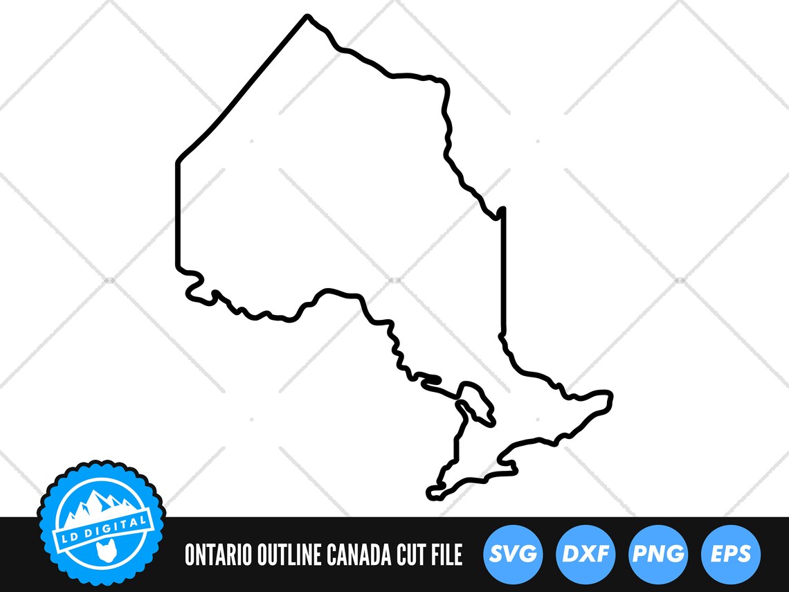 Ontario Outline SVG Files | Ontario Cut Files | Canadian Provinces ...