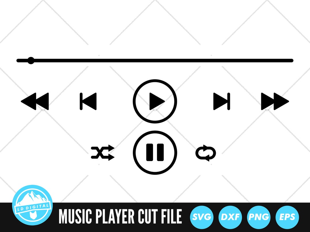Music Player SVG | Music Player Buttons | Music Cover | Svg | Png | Dxf ...