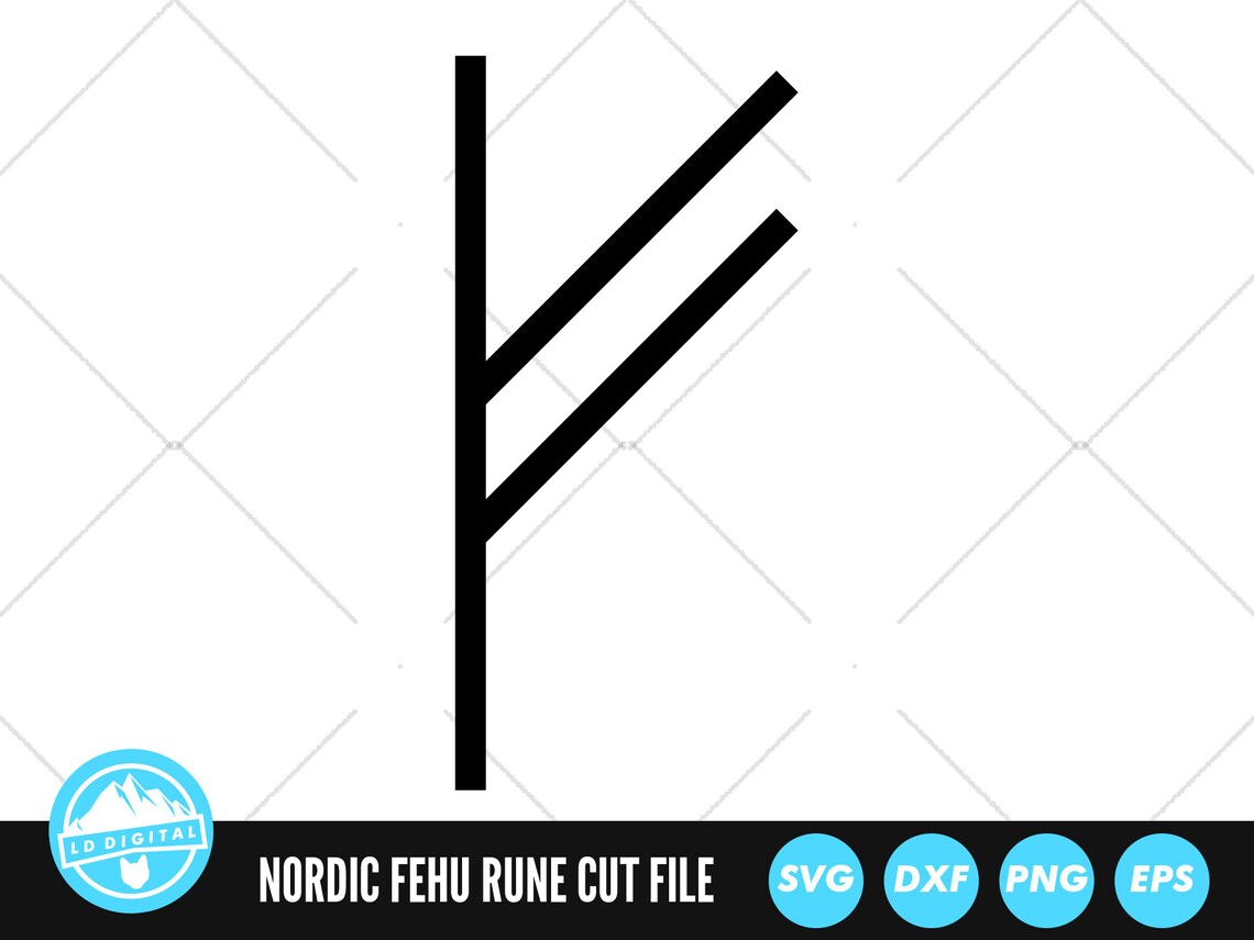 Nordic Fehu Symbol SVG Files Viking Symbols Cut Files | Etsy
