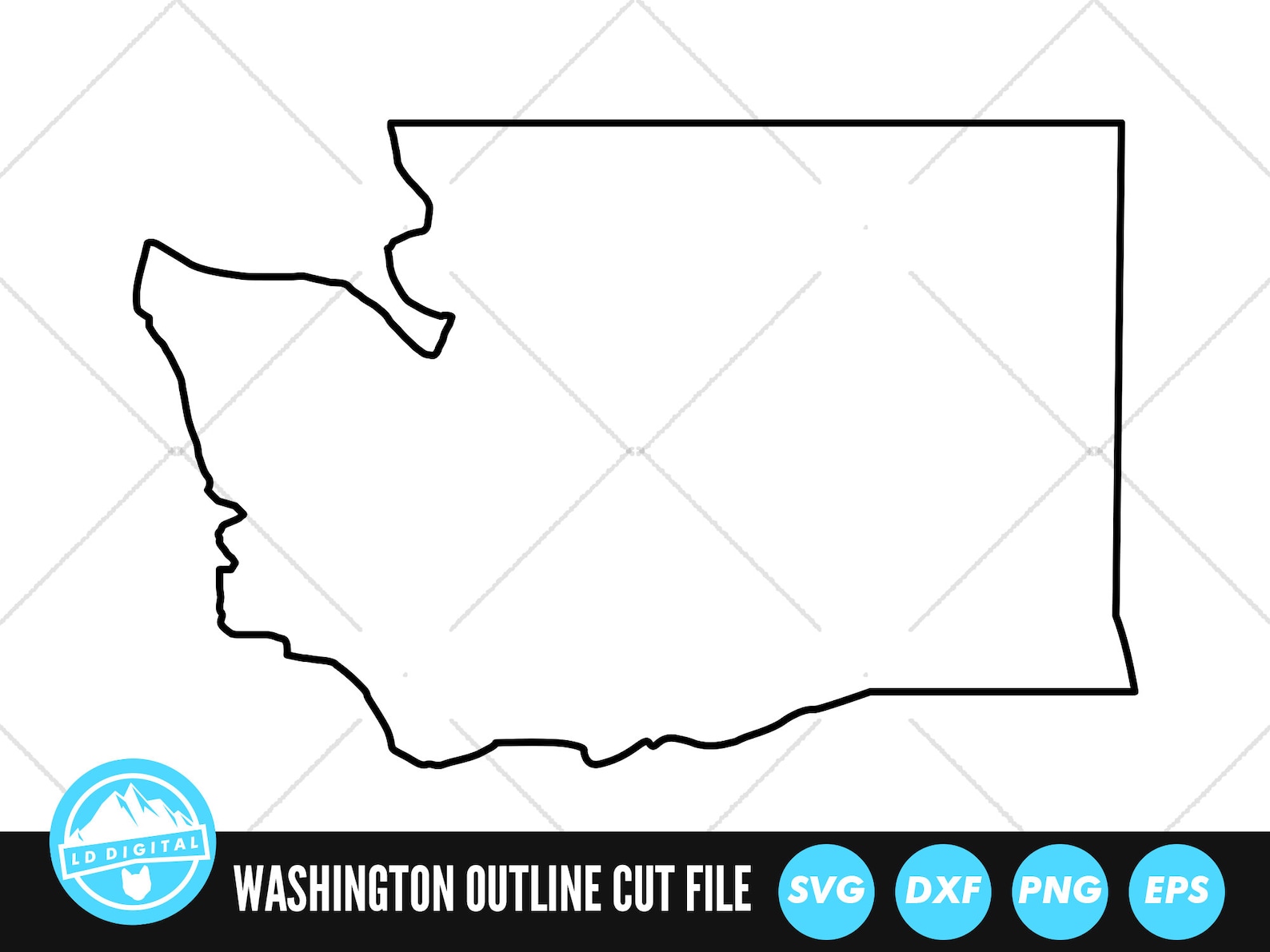 Washington Outline SVG Files | Washington Cut Files | United States of ...
