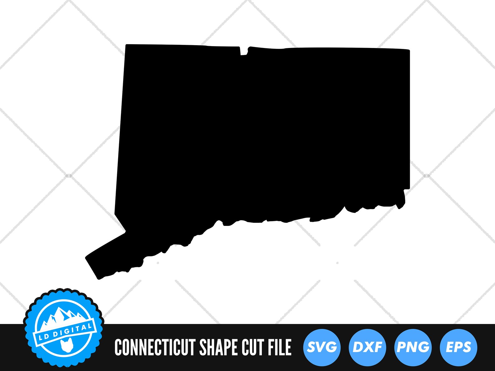 Connecticut State SVG Files Connecticut Silhouette Cut Files - Etsy