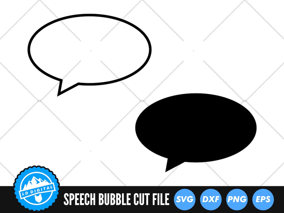 Speech Bubble SVG Files | Comic Bubble SVG Cut Files | Text Bubble SVG ...