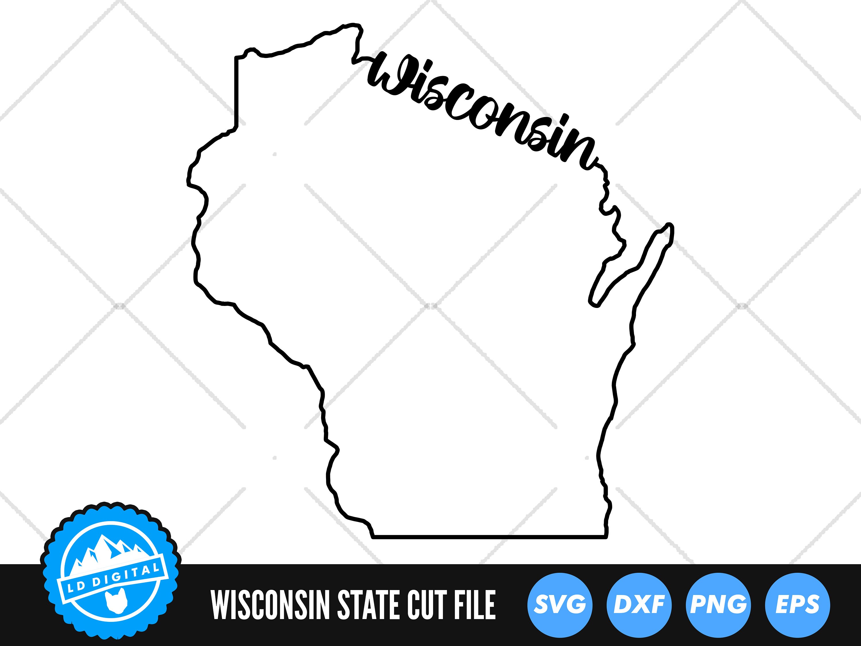 us states dxf vinyl outline cutting wisconsin state svg cricut pride ...