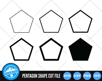 Pentagon Svg - Etsy