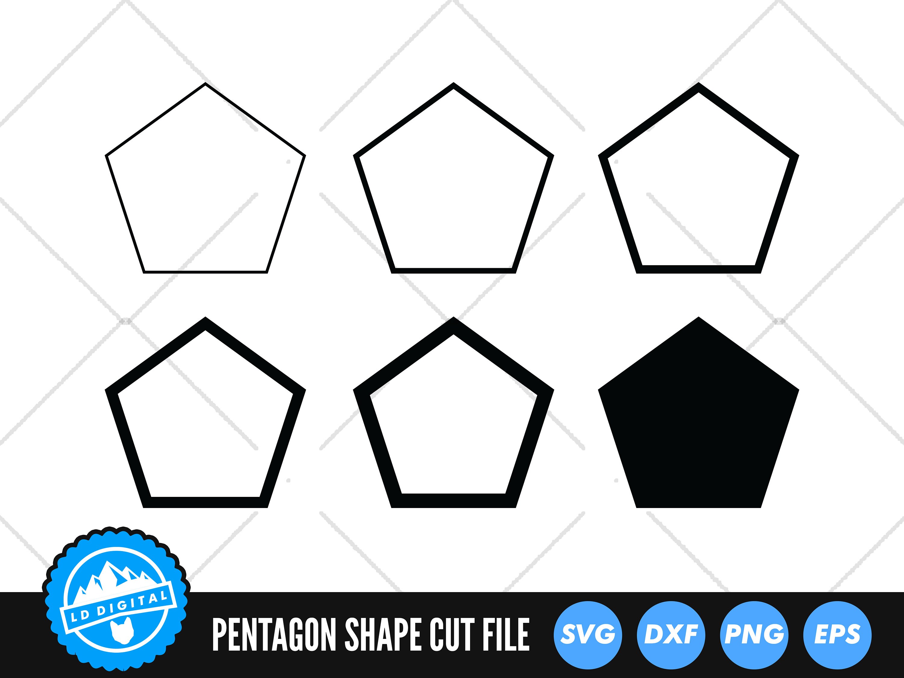 Pentagon Shape SVG Files Pentagon Frame Cut Files Shape | Etsy