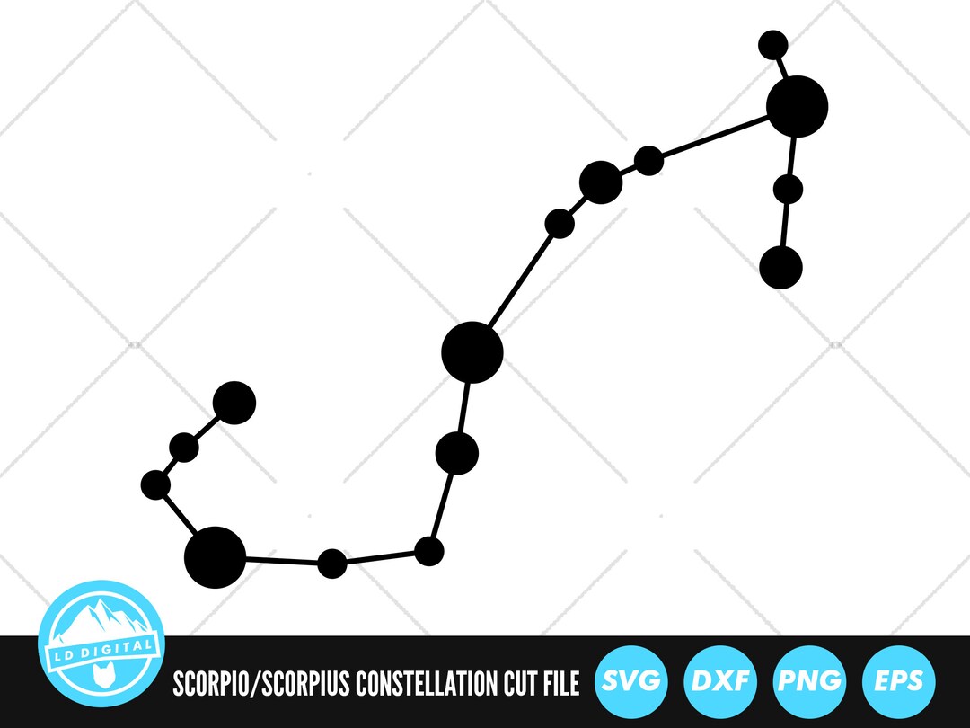 Scorpio / Scorpius Zodiac Constellation SVG Files | Zodiac Stars Cut ...