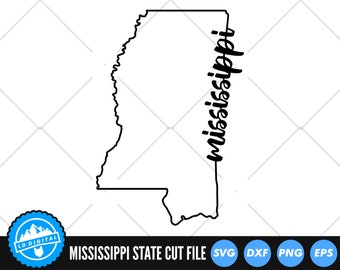 Mississippi Clipart US State Clip Art USA Clipart State - Etsy