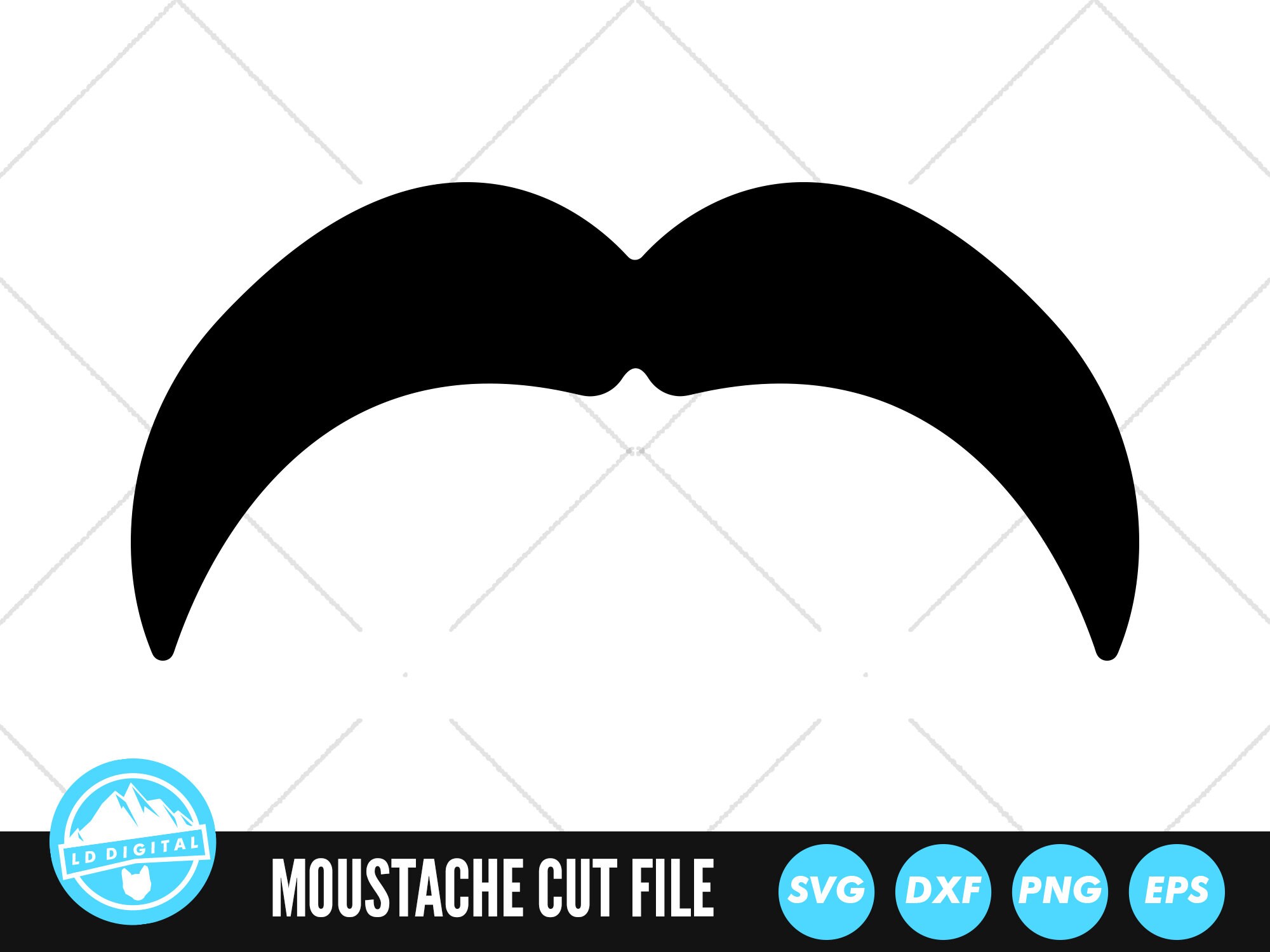Craft Supplies & Tools Mustache Bundle Clipart SVG also in png eps and ...