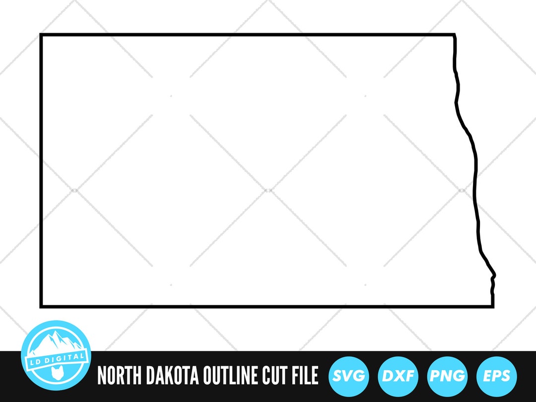 North Dakota Outline SVG Files | North Dakota Cut Files | United States ...