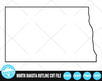North Dakota Outline SVG. North Dakota Cursive Svg. North - Etsy