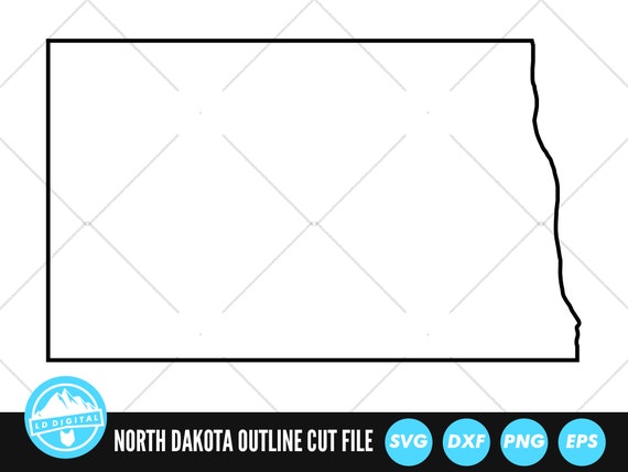 North Dakota Outline SVG Files North Dakota Cut Files - Etsy