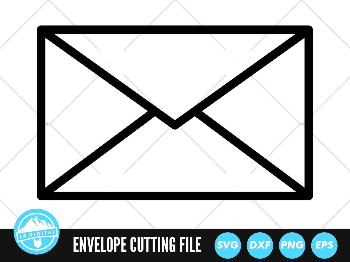Mail Envelope Outline SVG Files Postal Letter SVG Cut Files - Etsy
