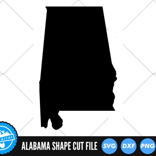 Alabama Outline SVG Files Alabama Cut Files United States - Etsy