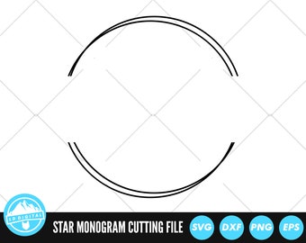 Circle Monogram Svg - Etsy