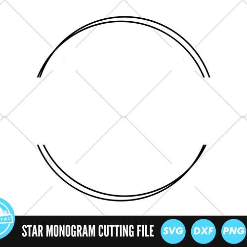 Circle Split Frame SVG Monogram Frame SVG Geometric Frame - Etsy Canada