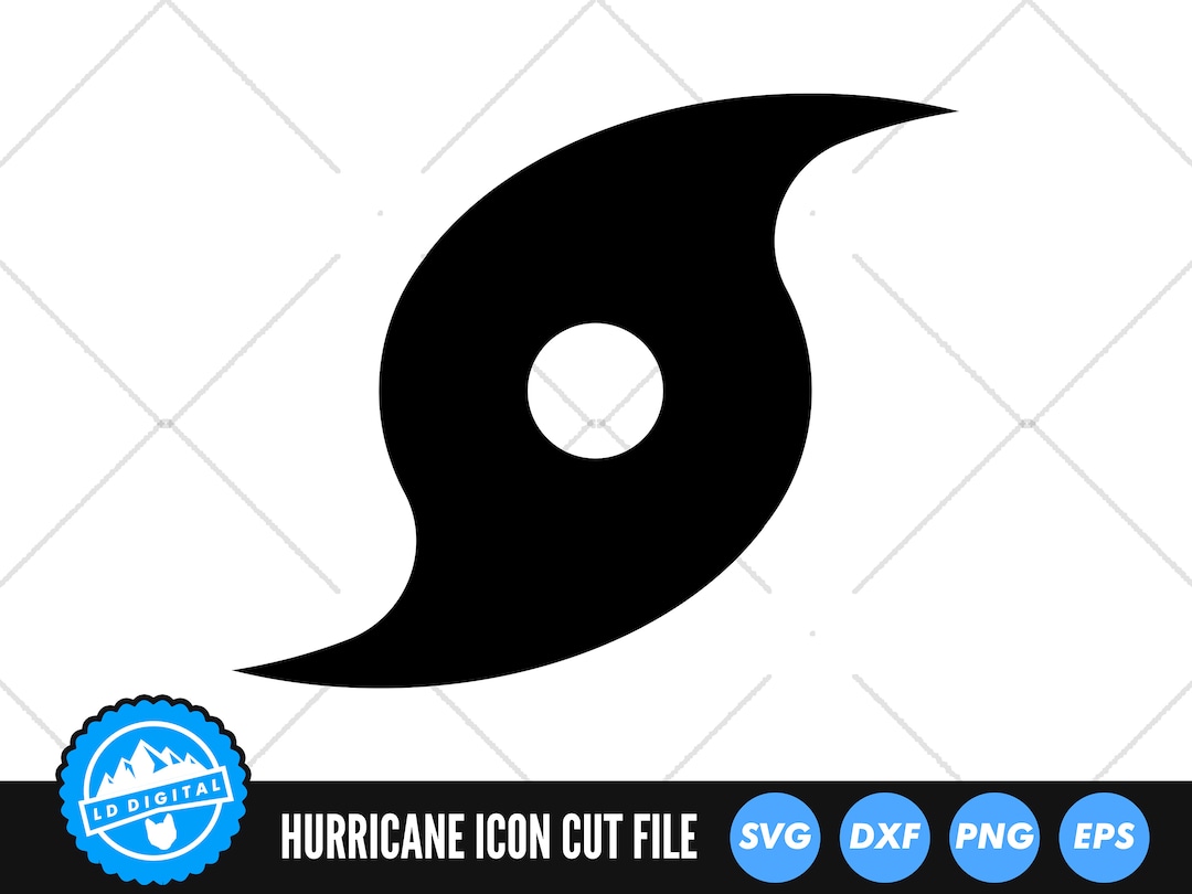 Hurricane Icon SVG Files | Tropical Storm SVG Cut Files | Weather Icon ...