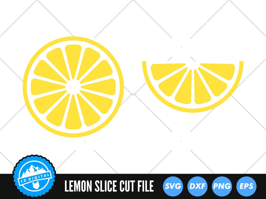 Lemon Slice SVG Files | Kawaii Fruit SVG Cut Files | Lemon Fruit SVG ...