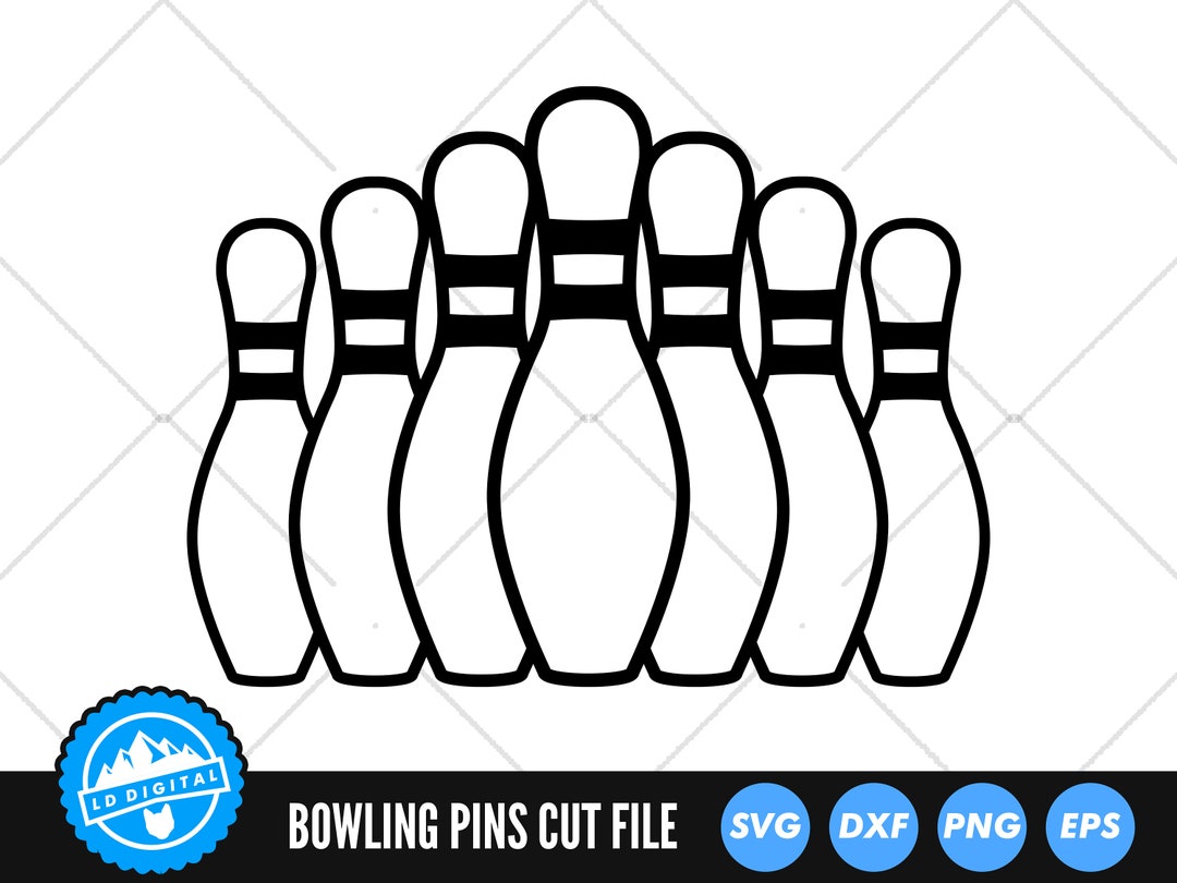Bowling Pins SVG Files | Bowling Ball Cut Files | Bowling Pins SVG ...