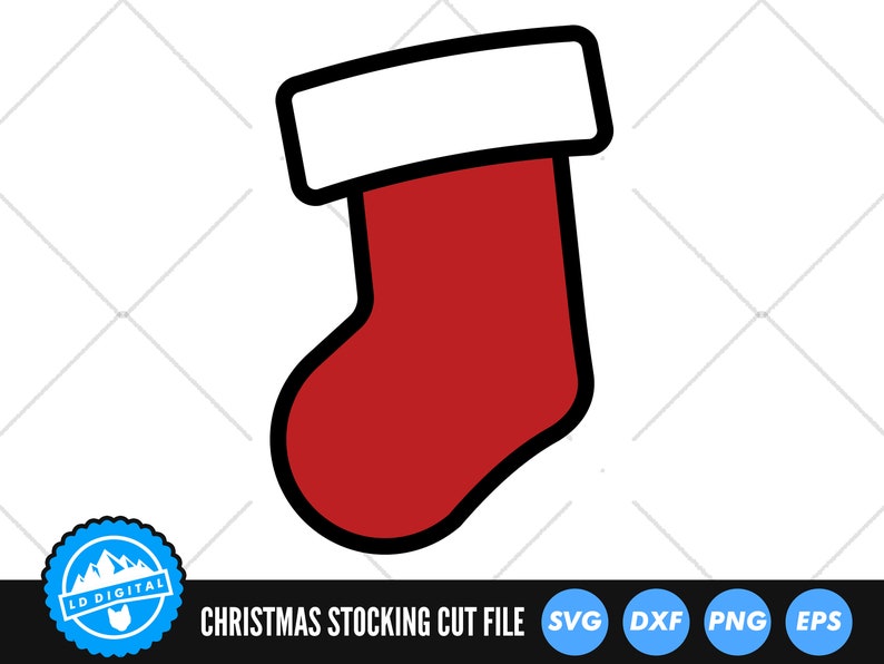 Christmas Stocking SVG Files Christmas Sock Cut Files - Etsy