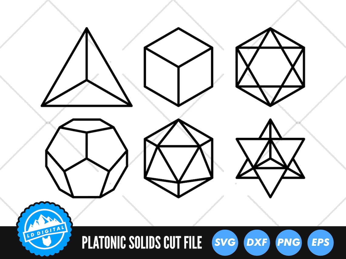 Platonic Solids SVG Files | Sacred Geometry SVG Cut Files | Platonic ...