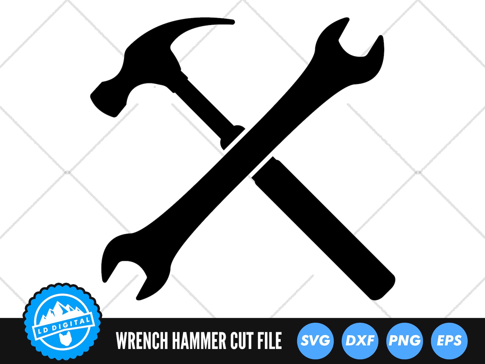 Wrench and Hammer SVG Files Wrenches SVG Cut Files Hammer | Etsy