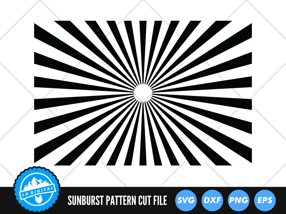 Sunburst Pattern SVG Files | Sunburst Cut Files | Sunray Pattern SVG ...