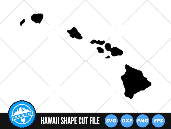 Hawaii State SVG Files Hawaii Silhouette Cut Files United - Etsy