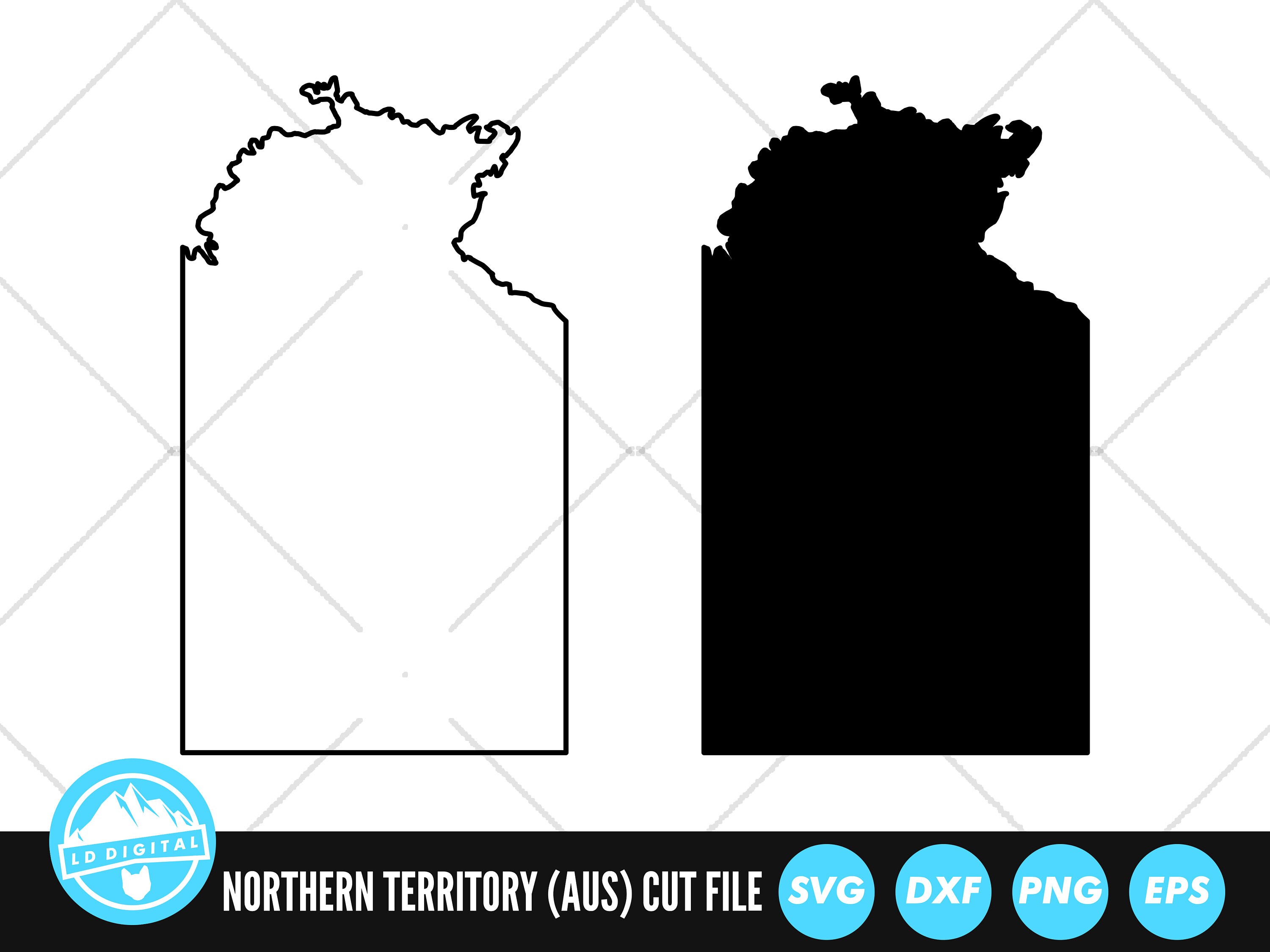 Northern Territory Outline SVG Files NT Cut Files - Etsy UK