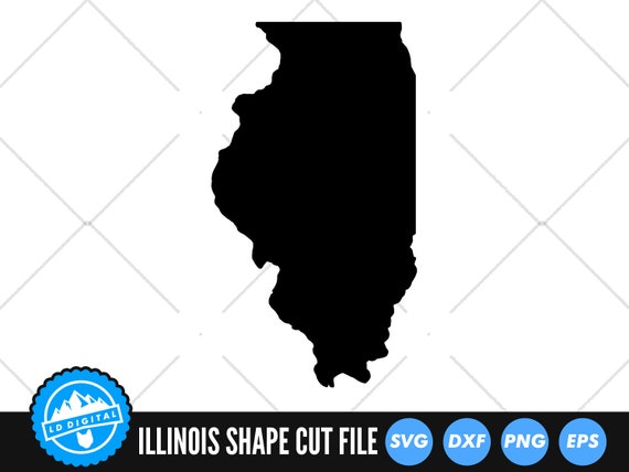 Illinois State SVG Files Illinois Silhouette Cut Files - Etsy