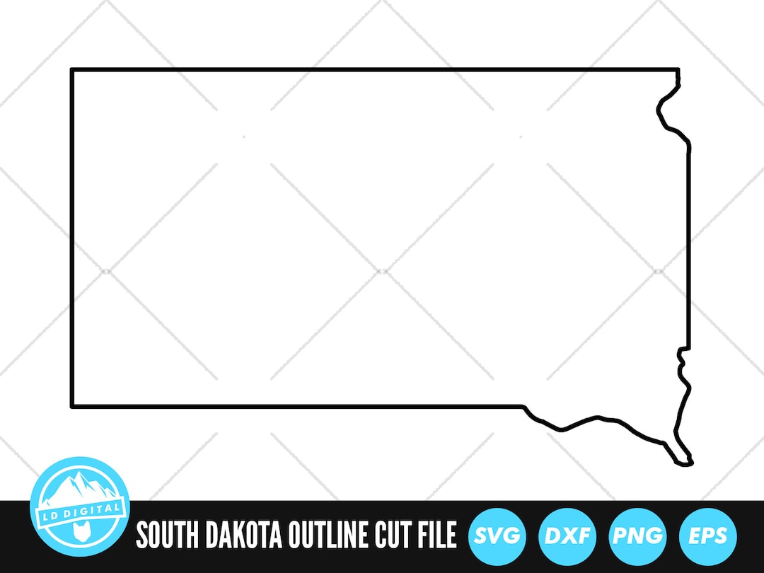 South Dakota Outline SVG Files | South Dakota Cut Files | United States ...