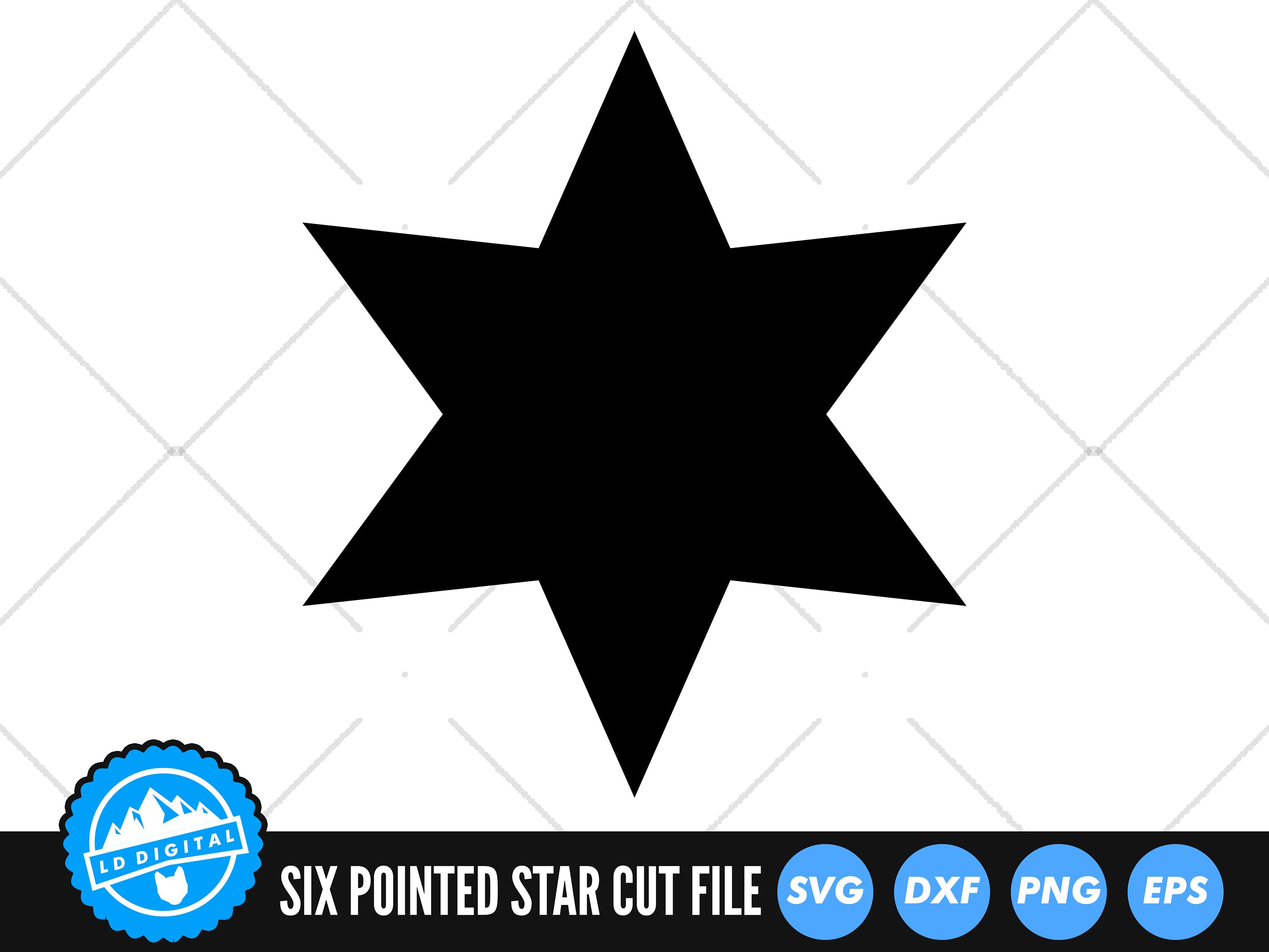Six Pointed Star SVG Files | Star SVG Cut Files | Star Silhouette ...