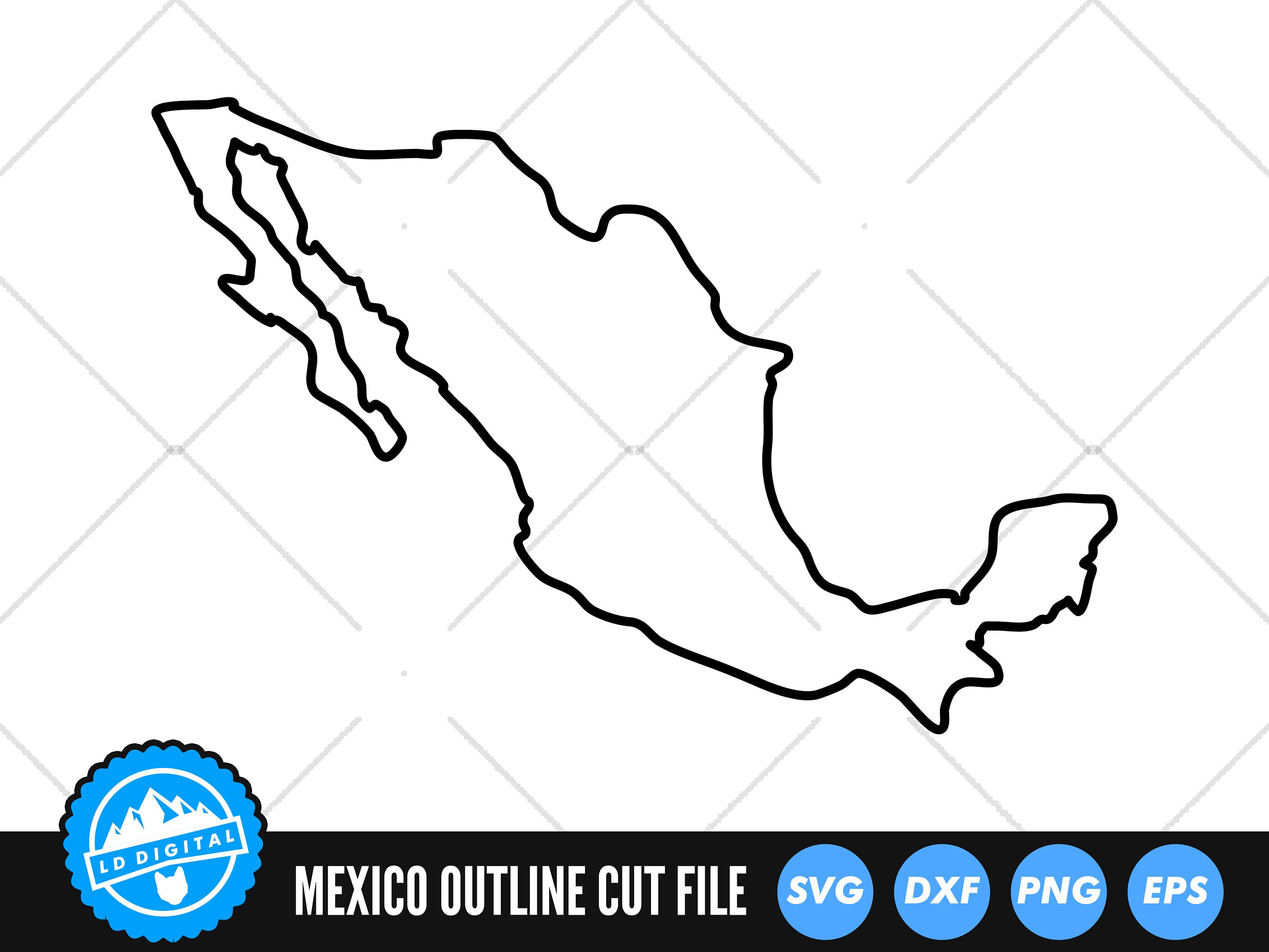 Mexico SVG / Mexico Cut Files / Mexico Outline SVG / Mexico Silhouette ...