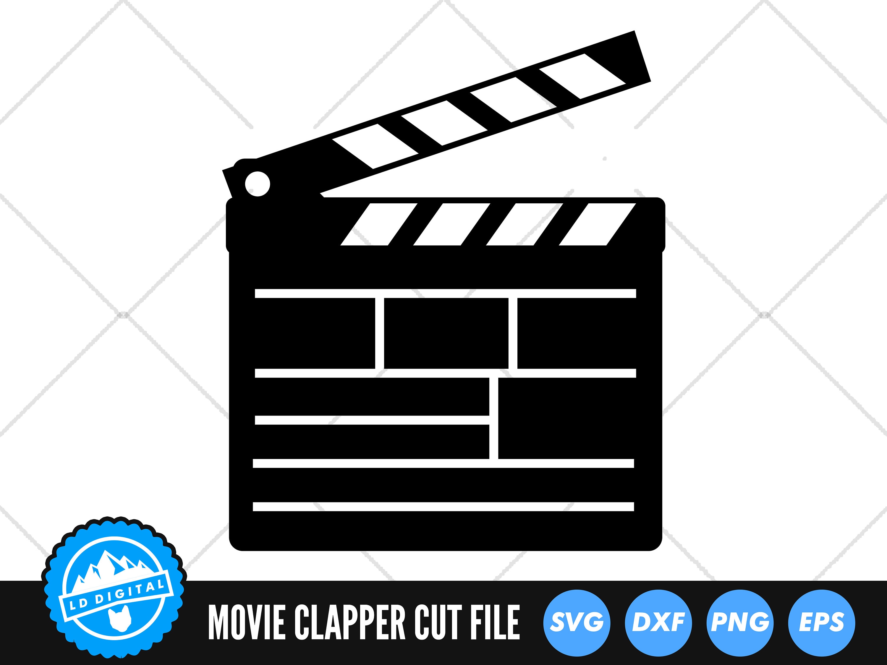 Movie Clapperboard SVG Files Director Clapper Board Cut Files ...