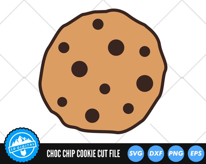 Chocolate Chip Cookie SVG Files Choc Chip Cookies SVG Cut - Etsy