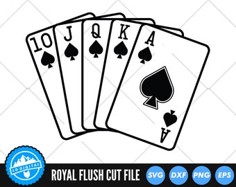 Playing Cards Svg, Aces Svg, Poker Cards Svg, Poker Hand Rankings Royal ...
