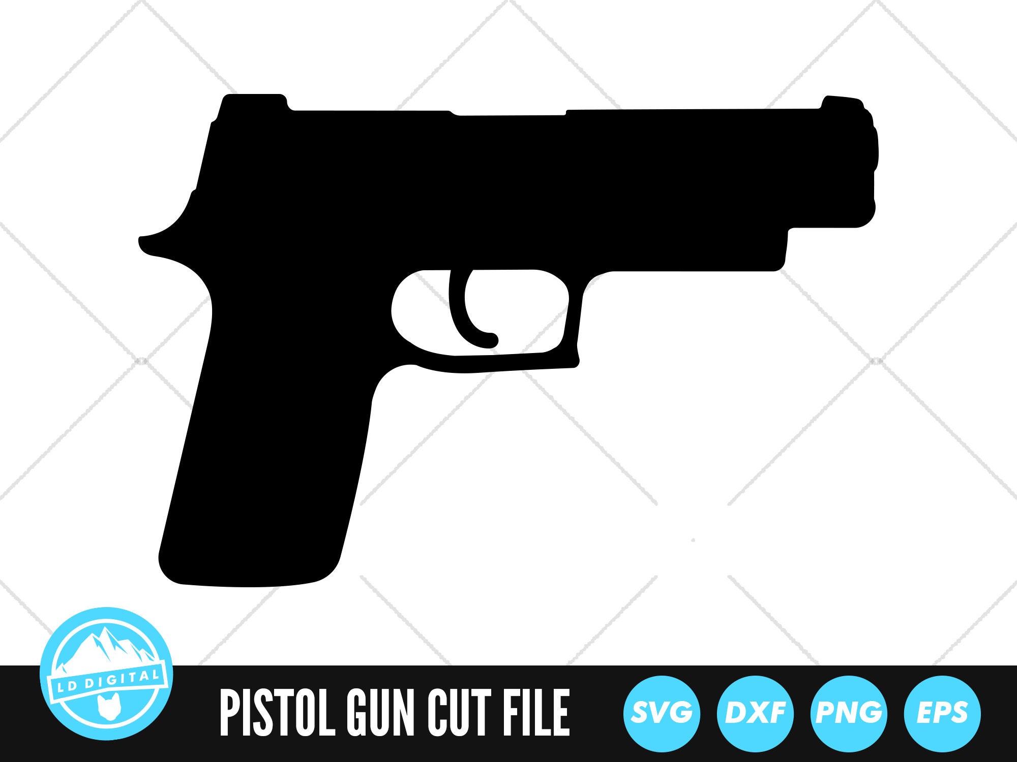 Pistol Gun SVG Files 9mm Pistol Cut Files Handgun Vector - Etsy New Zealand