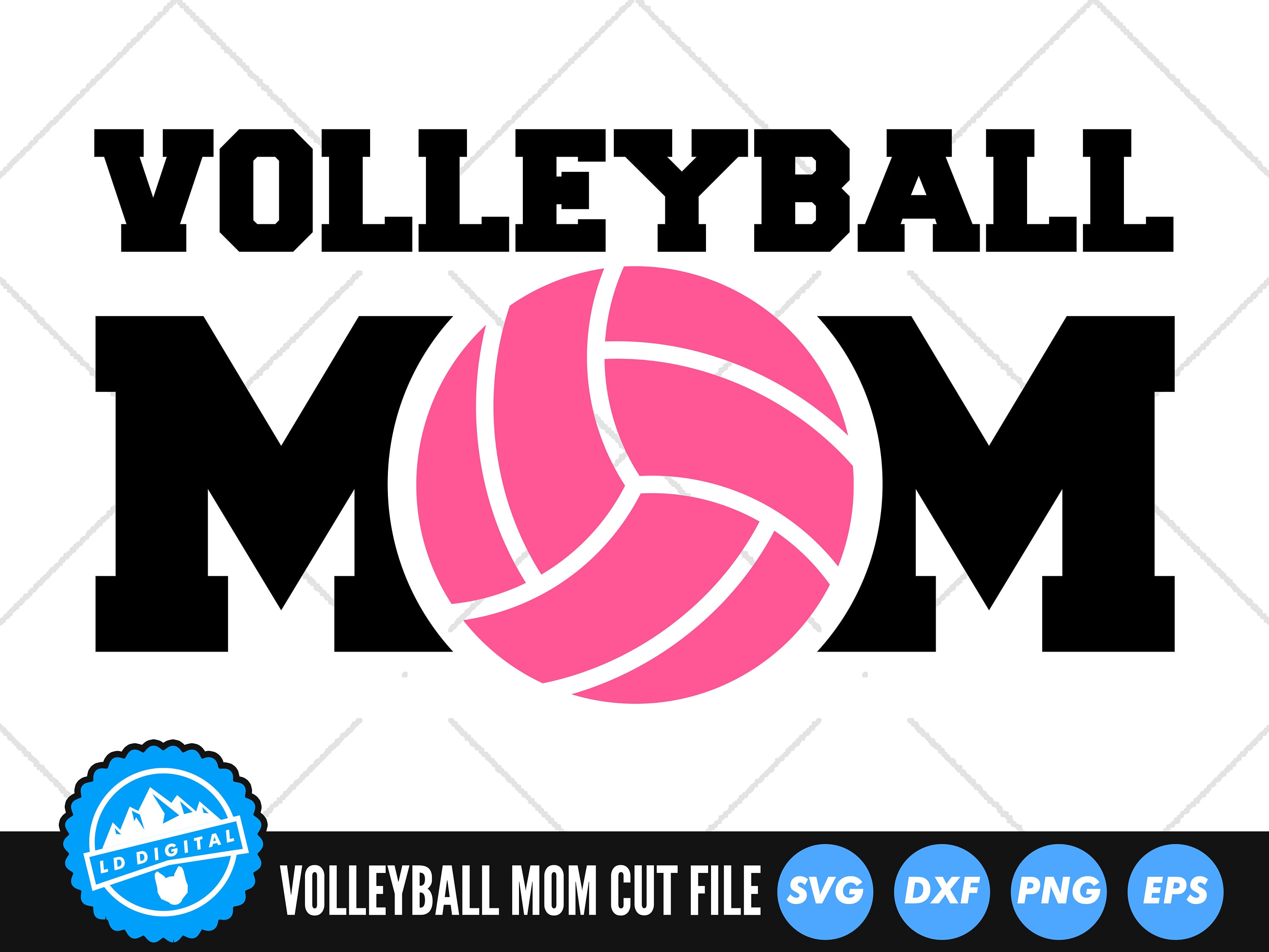 Volleyball Mom Svg Files Volleyball Mum Cut Files Etsy