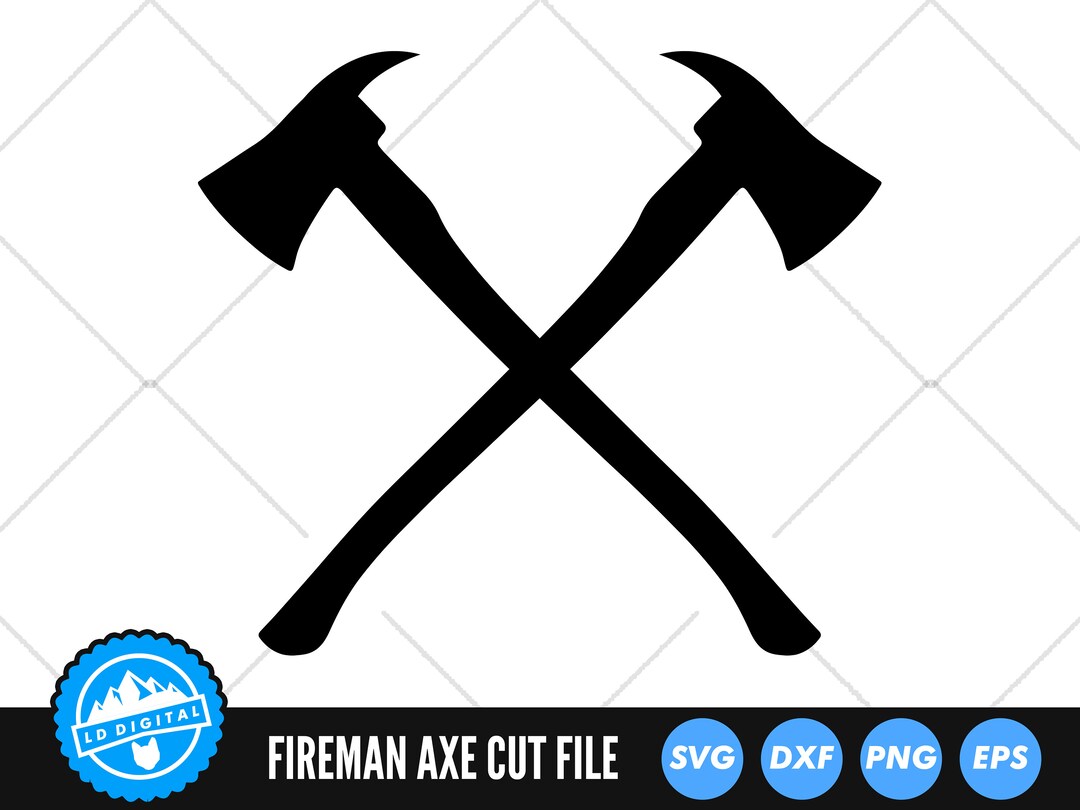 Crossed Axes SVG Files | Fireman Axe SVG Cut Files | Axe Silhouette SVG ...