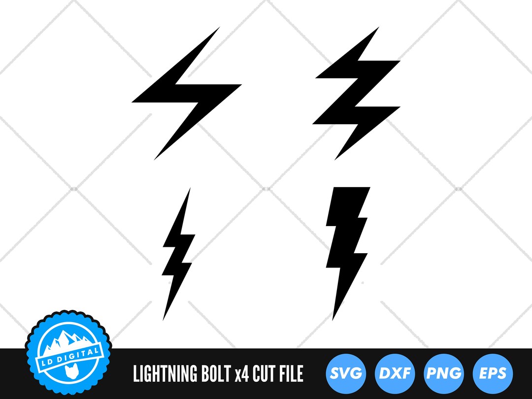 Lightning Bolt SVG Files | Lightning Cut Files | Lightning Silhouette ...