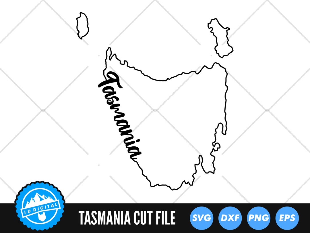 Tasmania Outline SVG Files | Tasmania Cut Files | Australian States ...