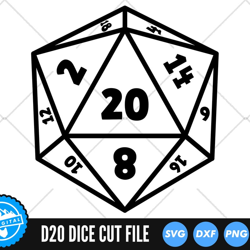 D20 Svg Cuts File - Etsy