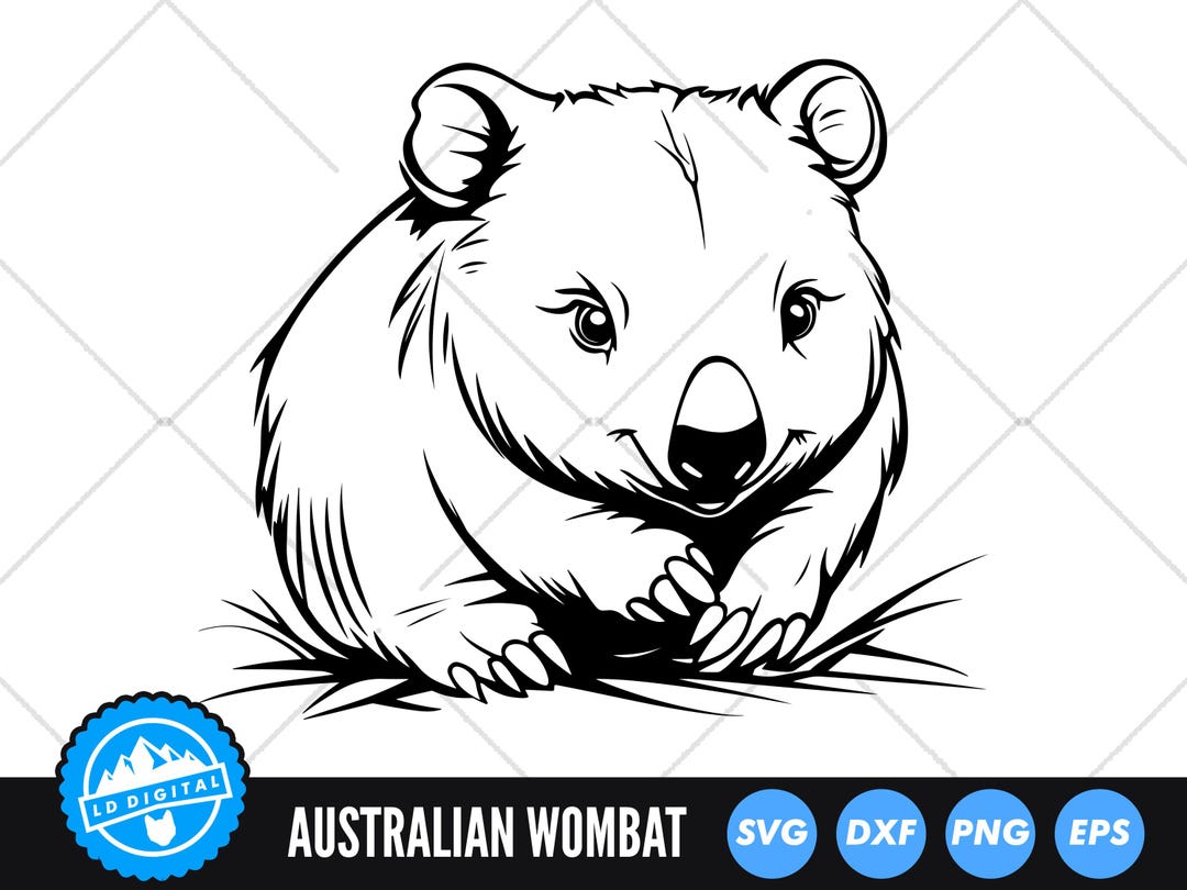 Australian Wombat SVG Files | Wombat Cut Files | Australian Outback ...