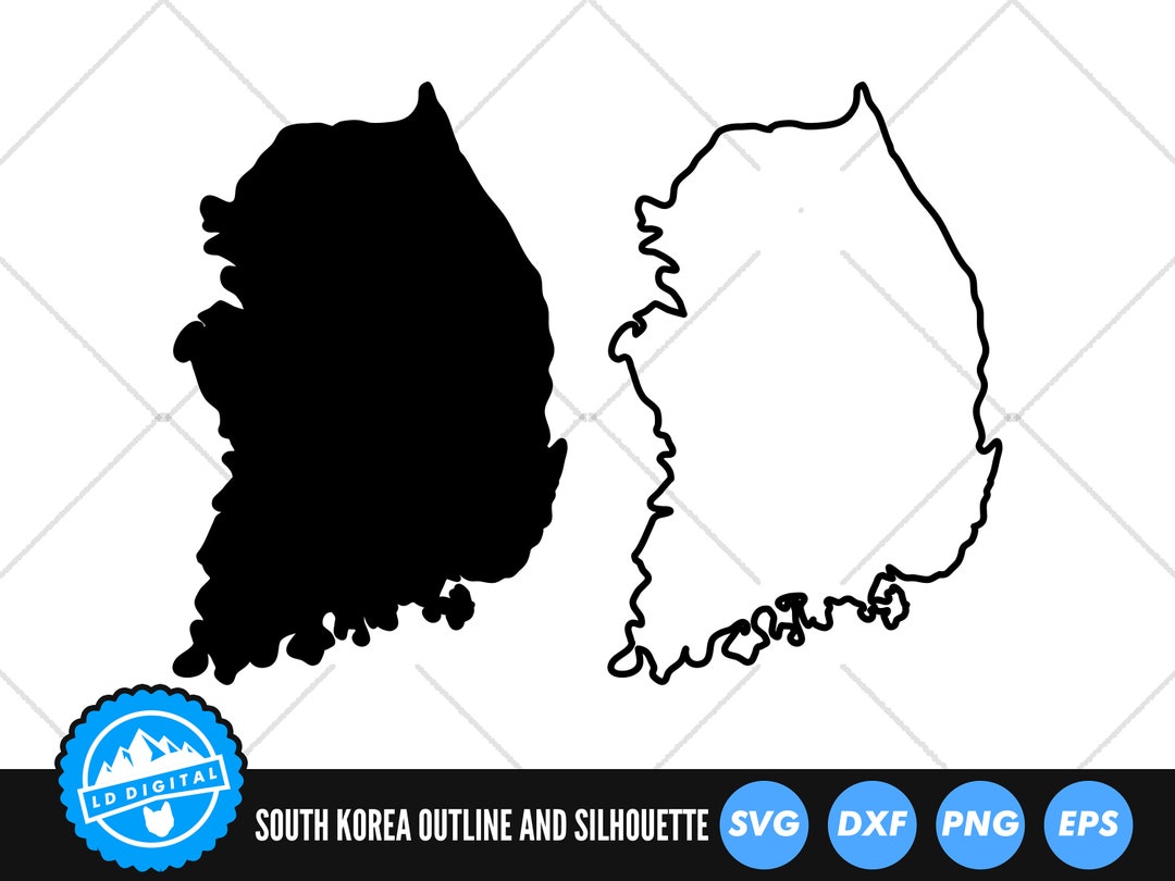South Korea SVG | South Korea Cut Files | South Korea Outline SVG ...