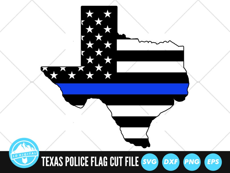 Texas Police Blue Line US Flag | United States of America Flag | Texas ...