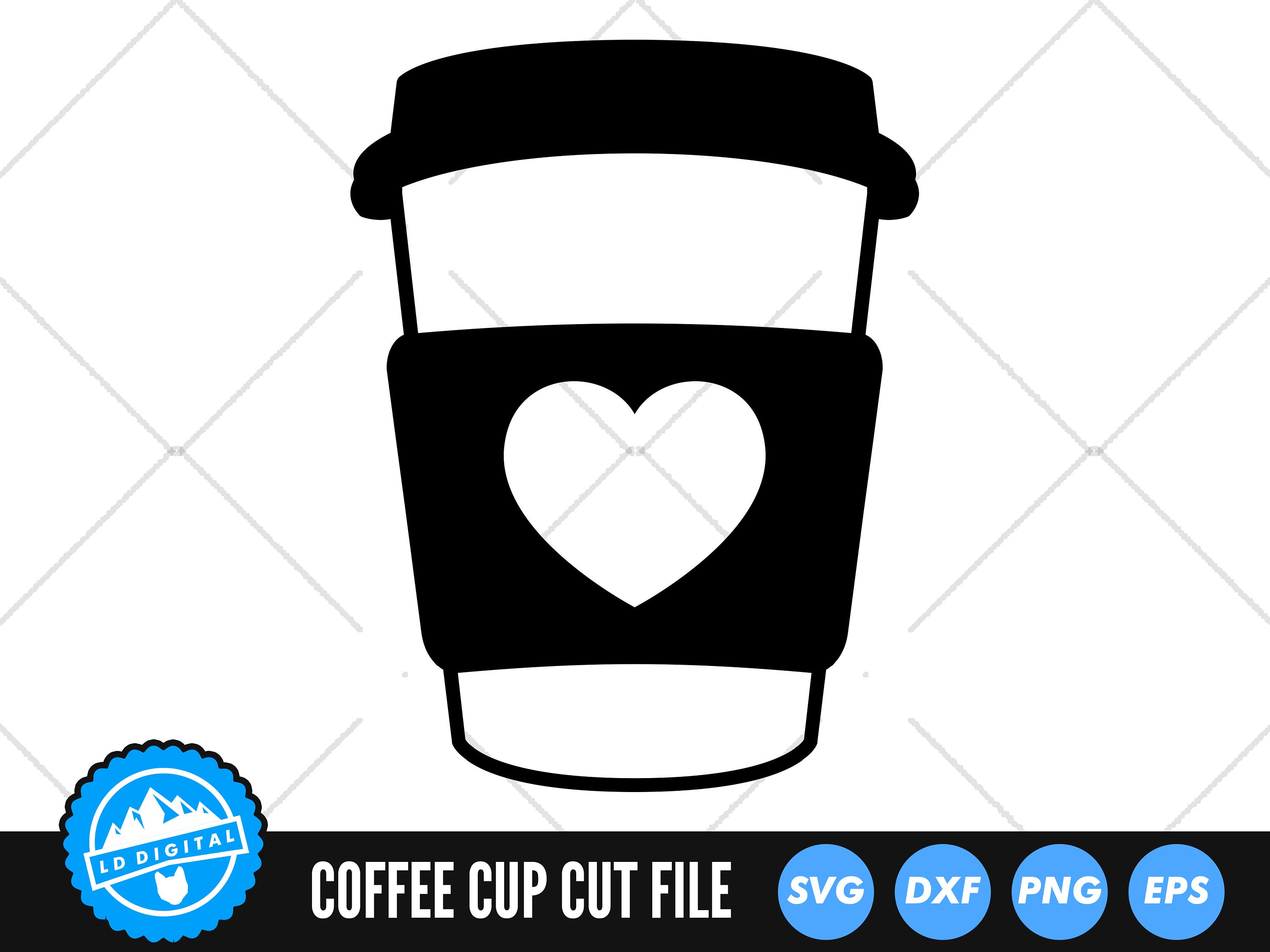 Coffee Cup Heart SVG Files | I Love Coffee Cut Files | Coffee Cafe ...