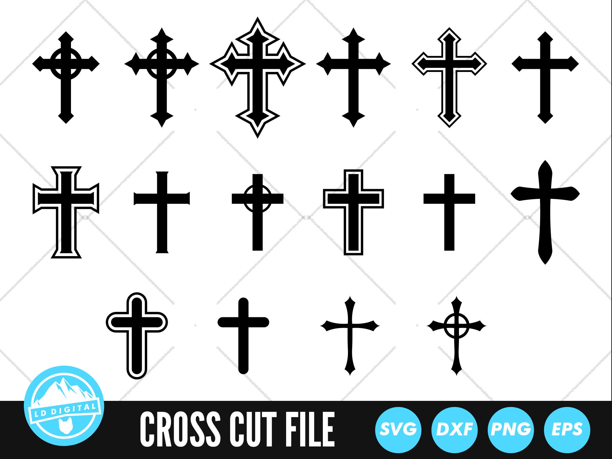 Cross SVG Files | Cross Cut Files | Christian Cross Vector Files ...