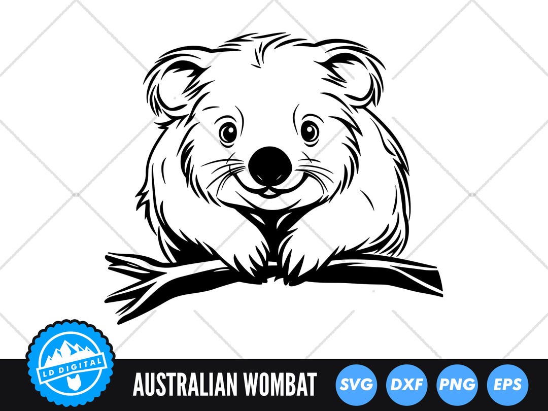 Australian Wombat SVG Files | Wombat Cut Files | Australian Outback ...