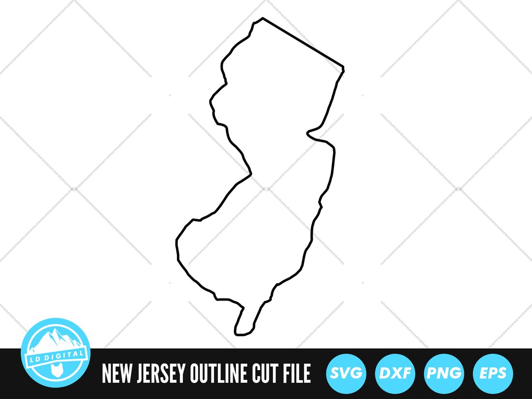 New Jersey Outline SVG Files | New Jersey Cut Files | United States of ...