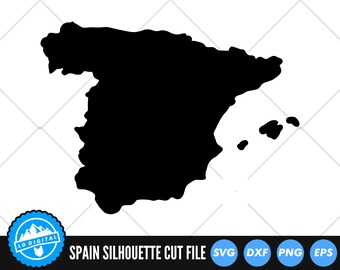 2 Pieces Spain Outline Map Flag Vinyl Decals Stickers Full - Etsy