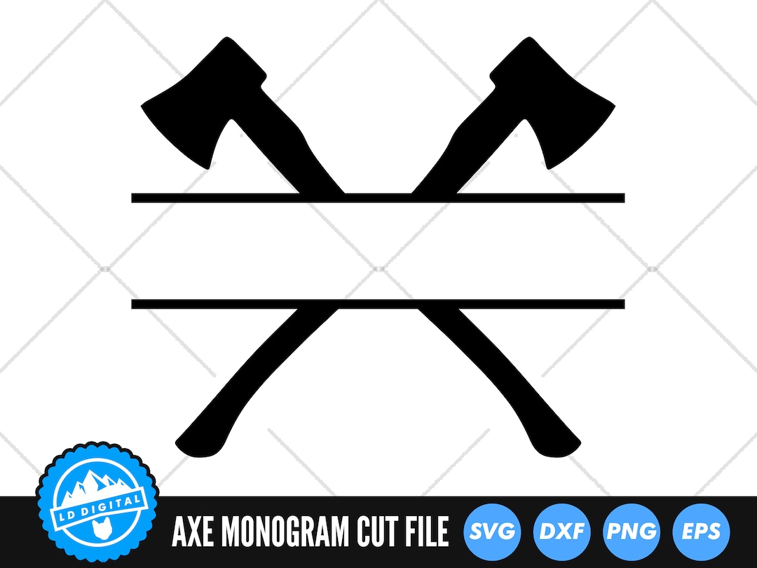 Crossed Axe Frame SVG Axe SVG Cut Files Axe Silhouette SVG Vector Files ...